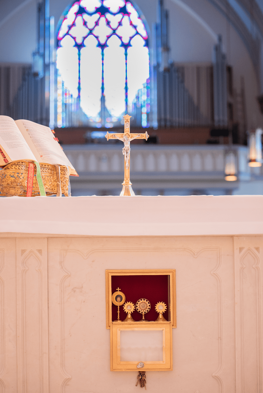 Altar relics revealed - The Leaven Catholic Newspaper