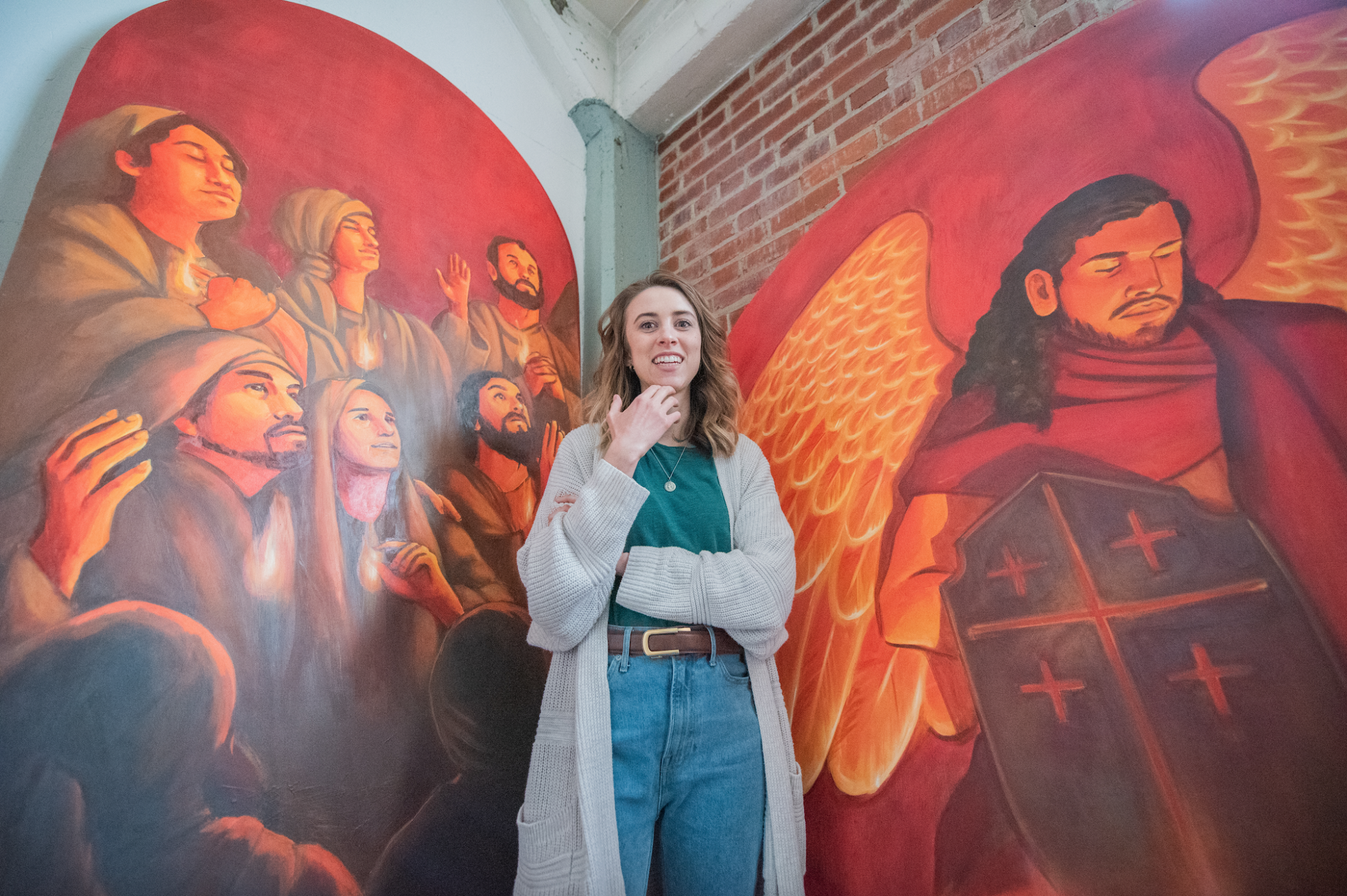 Artist creates murals for Holy Name of Jesus Church - The Leaven ...