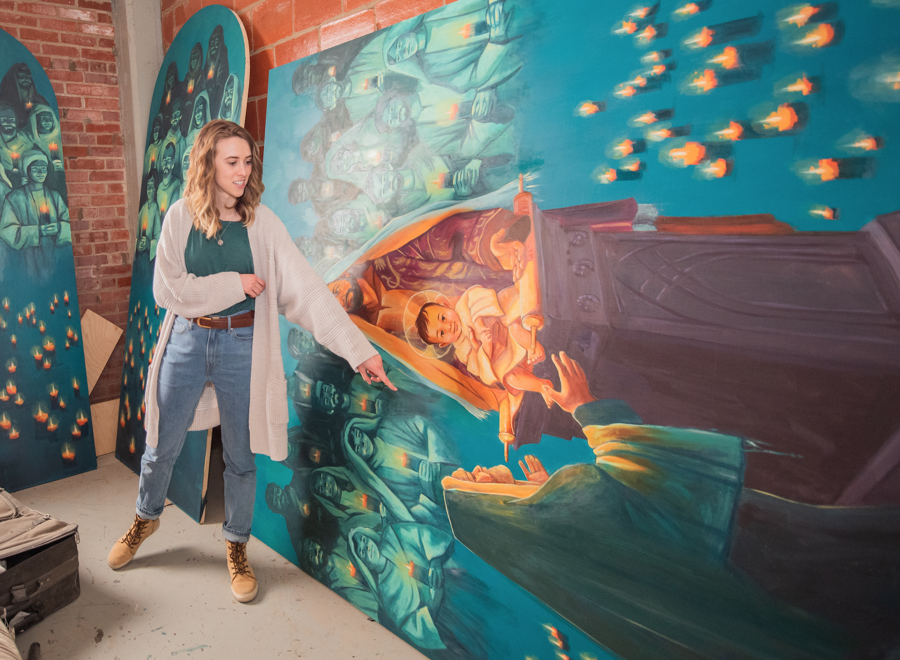 Artist creates murals for Holy Name of Jesus Church - The Leaven ...