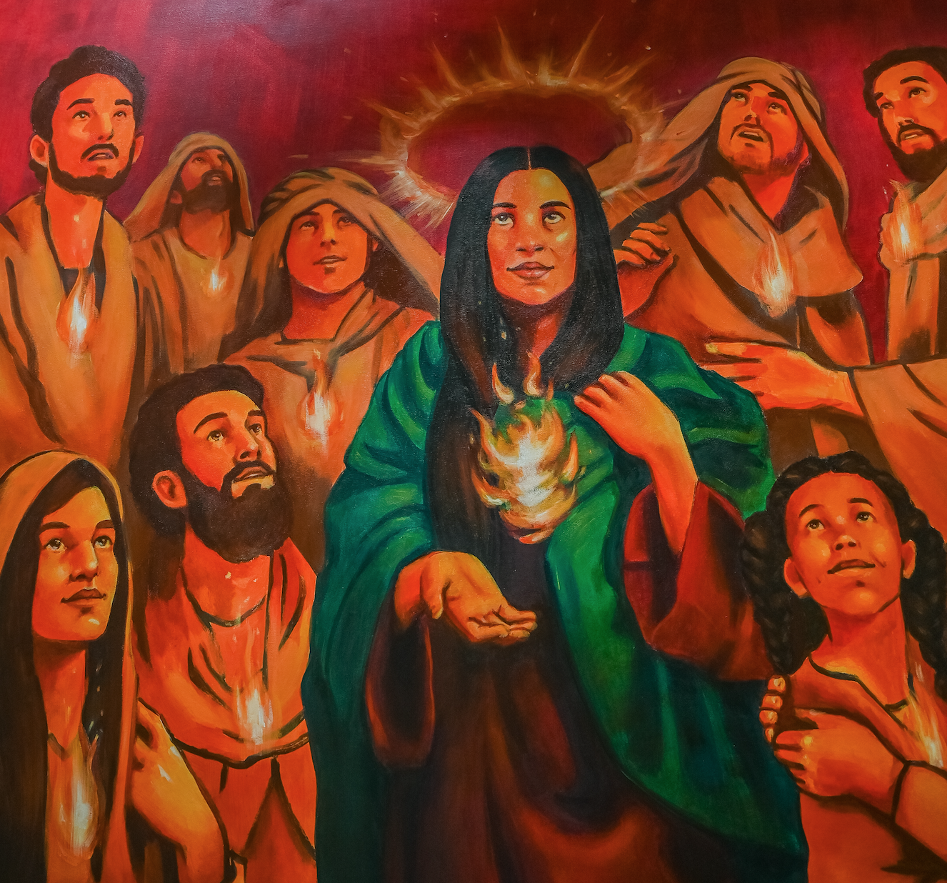 Artist creates murals for Holy Name of Jesus Church - The Leaven ...