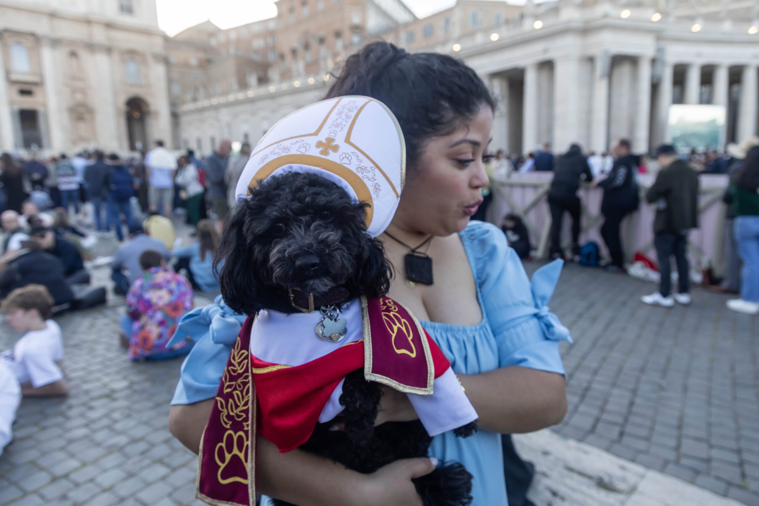 Faithful and furry: People and pets await next pope - The Leaven ...